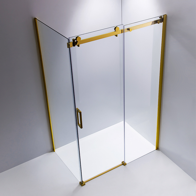 KABINA PRYSZNICOWA PROSTOKĄTNA KZ202A ZŁOTA 100x90 CM - sklep Hydrosan.eu